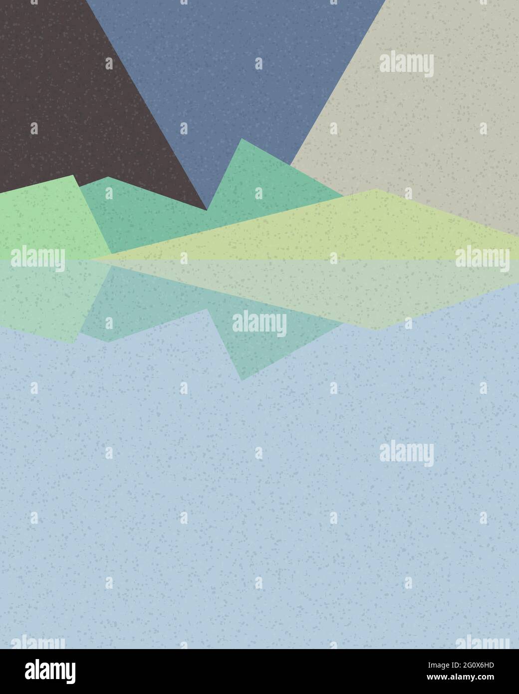 Geometric landscape silhouette generative art poster illustration Stock ...