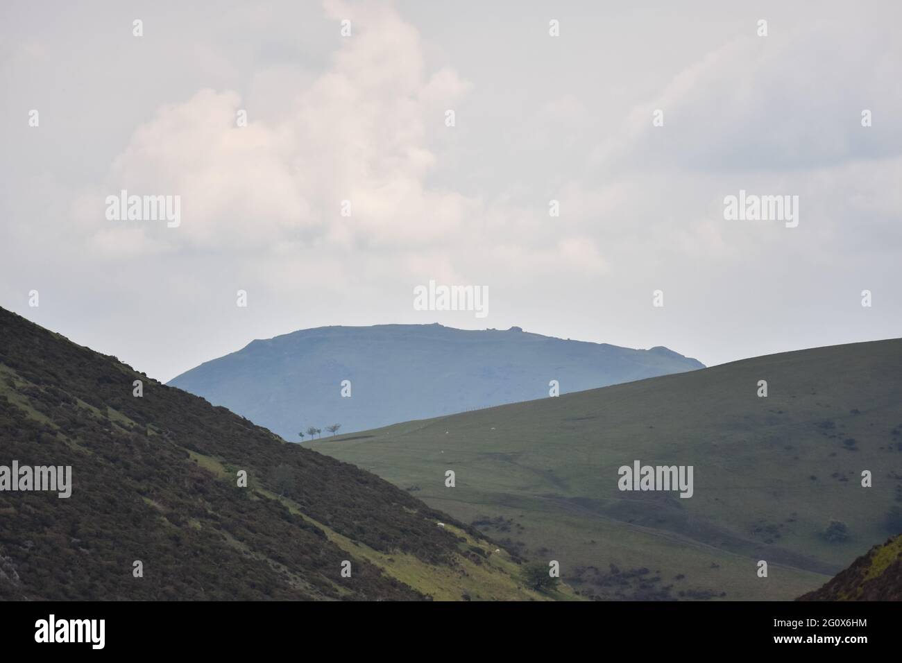 The beautiful Long Mynd including waterfalls, scenery and beauty Stock ...