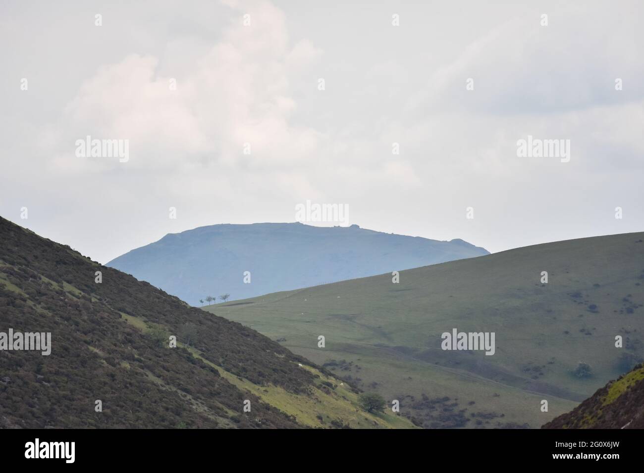 The beautiful Long Mynd including waterfalls, scenery and beauty Stock ...
