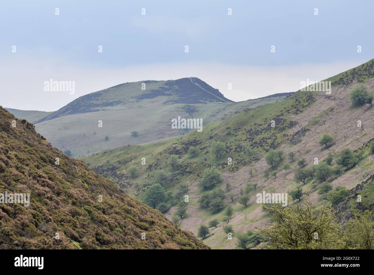 The beautiful Long Mynd including waterfalls, scenery and beauty Stock ...