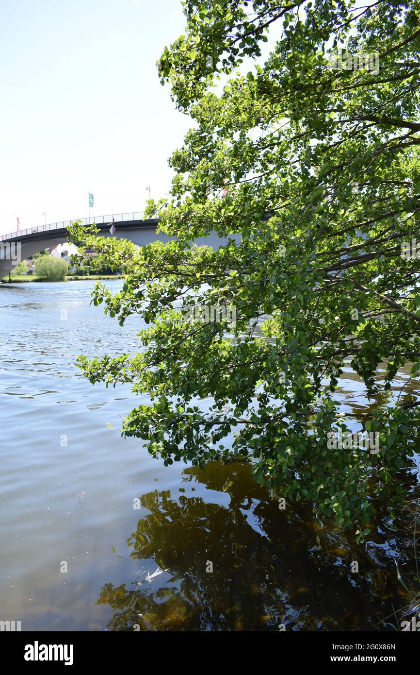 Mosel bridge in Piesport Stock Photo - Alamy