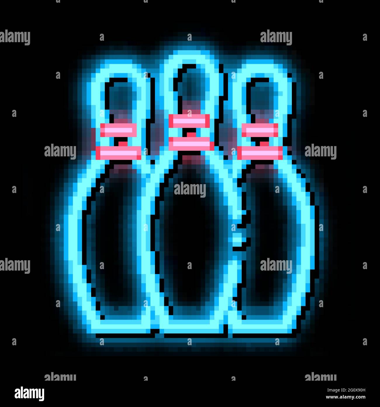 Bowling Skittles neon glow icon illustration Stock Vector Image & Art ...