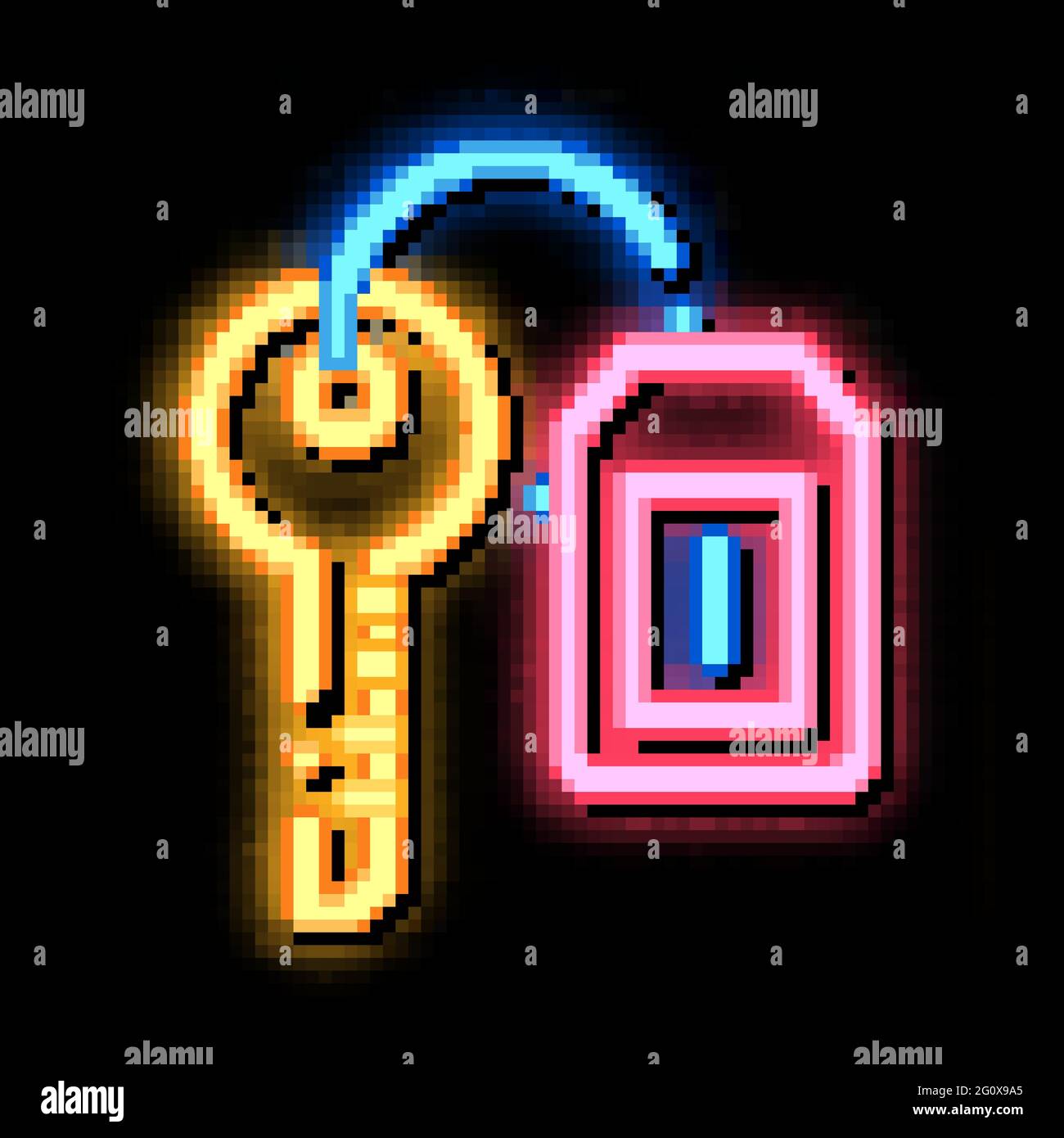 Car Key Label neon glow icon illustration Stock Vector Image & Art - Alamy