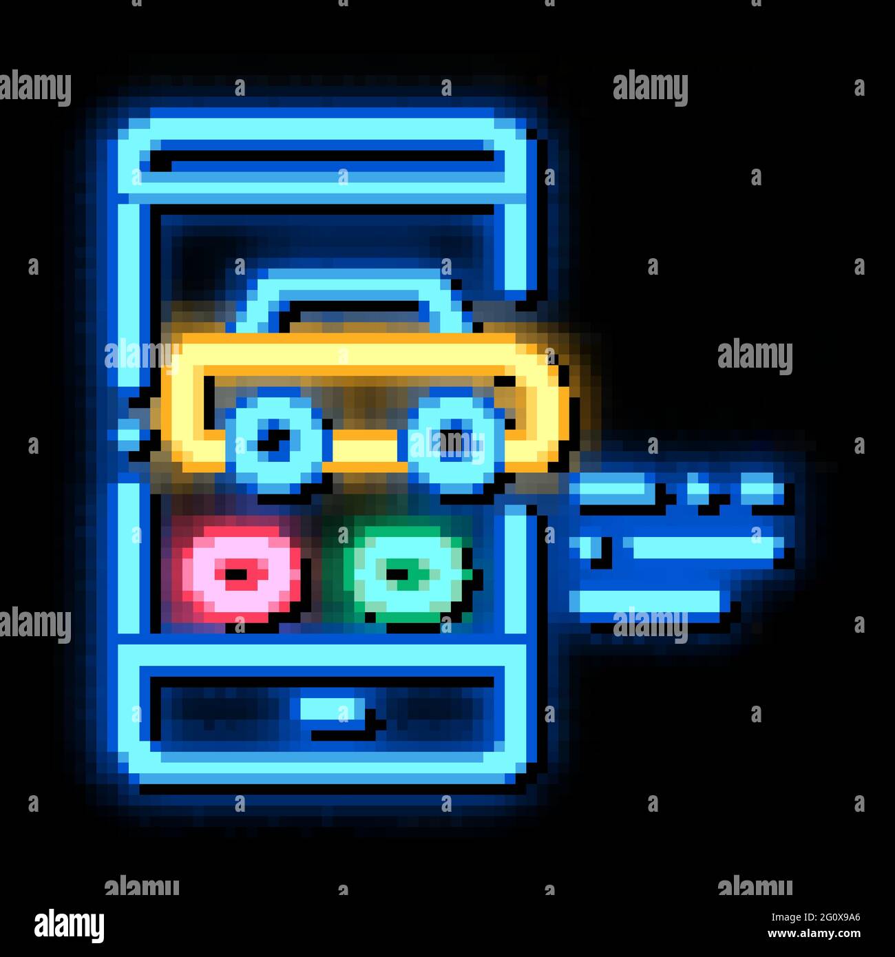 Car Phone Screen neon glow icon illustration Stock Vector Image & Art ...