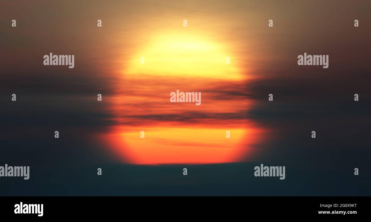 big large sun sunrise sunset, 3d render illustration Stock Photo - Alamy