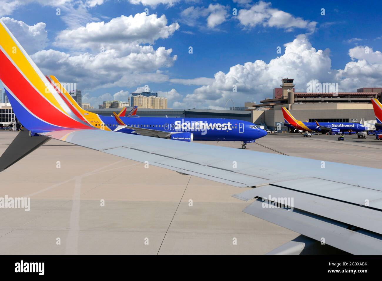 Aerial view of mccarran international airport hi-res stock photography ...