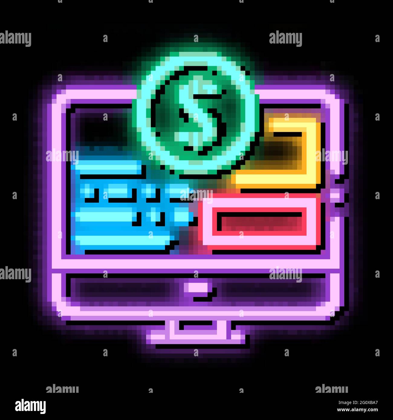 Money Web Site neon glow icon illustration Stock Vector Image & Art - Alamy