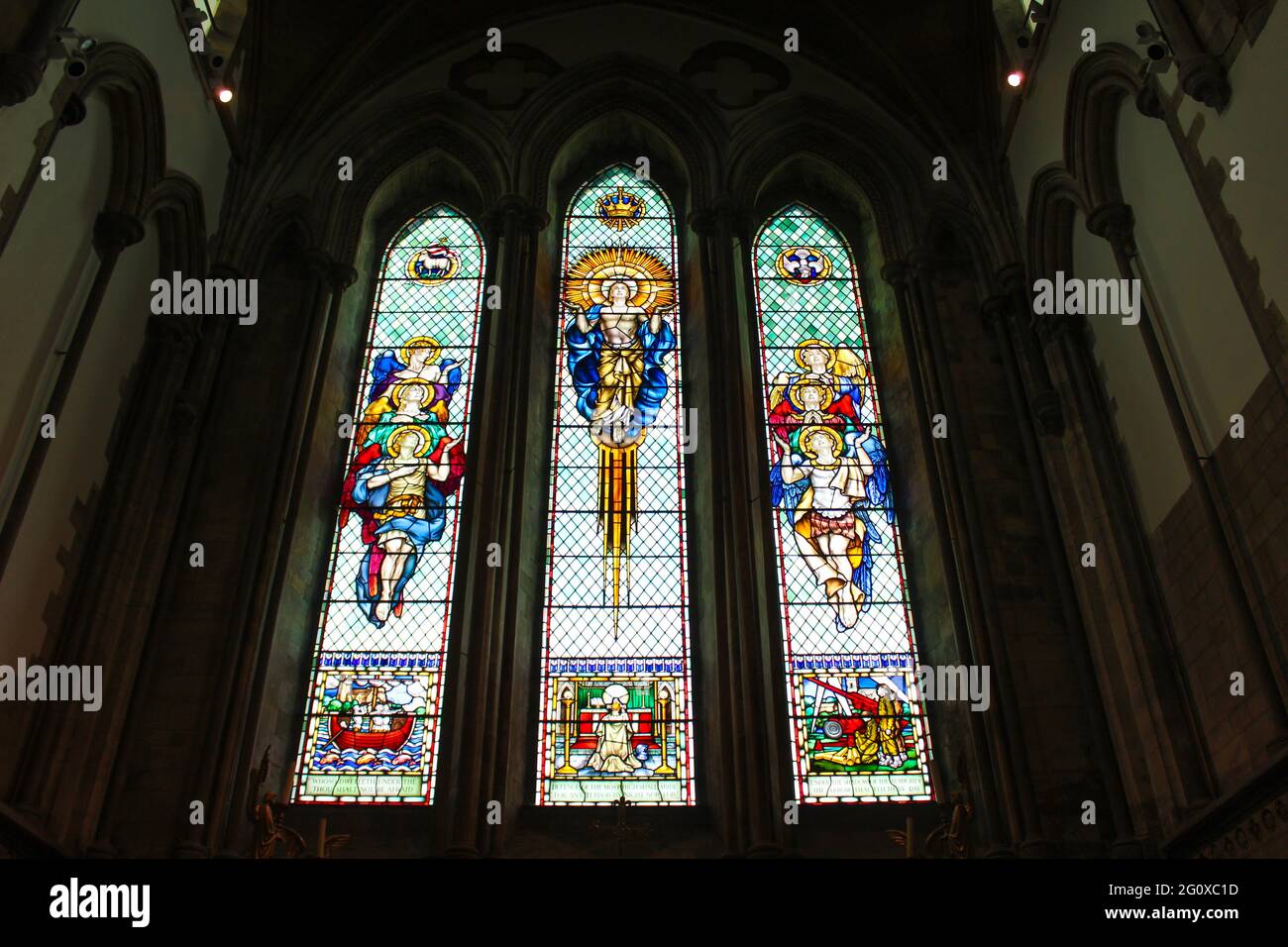 View of the interior of the medieval St Leonard's Church Hythe,ENGLAND ...