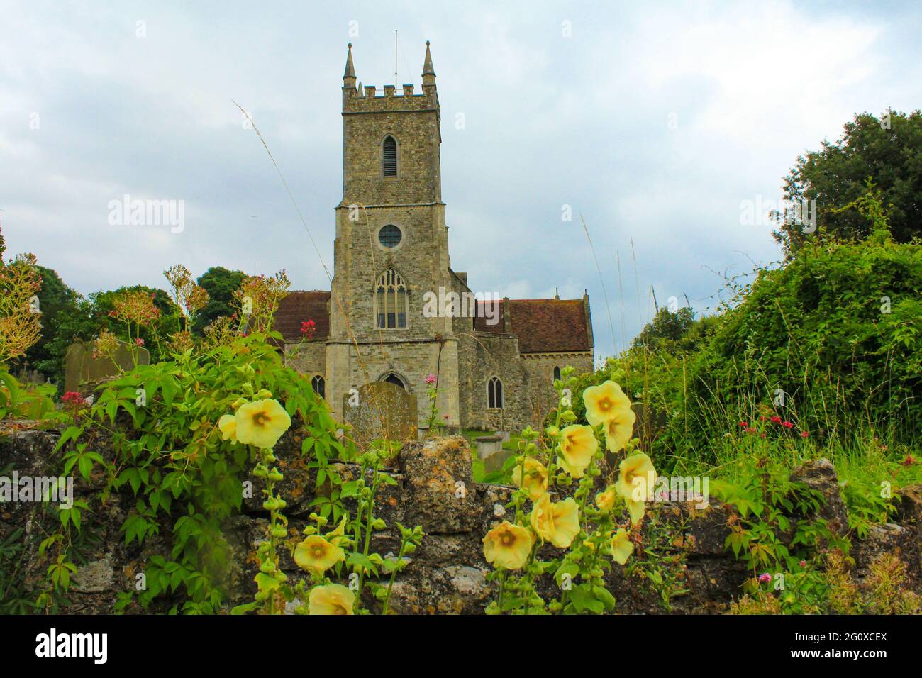 View of medieval St Leonard's Church Hythe,ENGLAND Stock Photo - Alamy