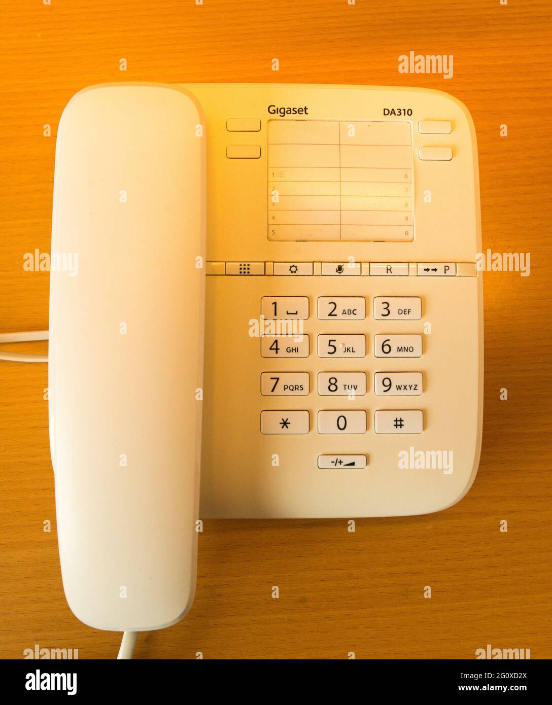 Wired phone in a hotel room Stock Photo - Alamy