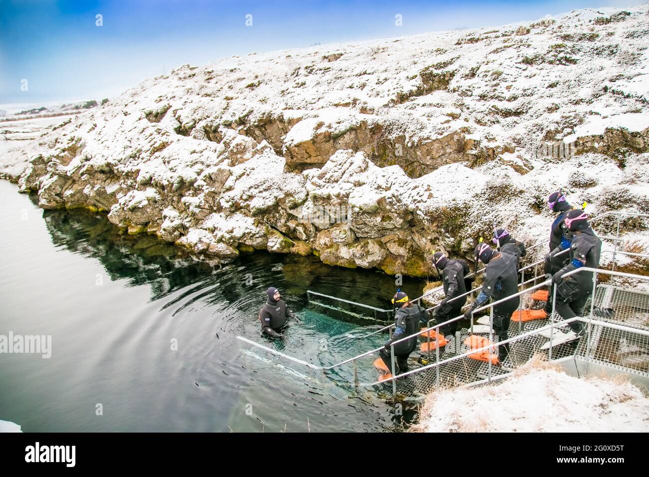 Silfra fissure in thingvellir national park in iceland hi-res stock ...
