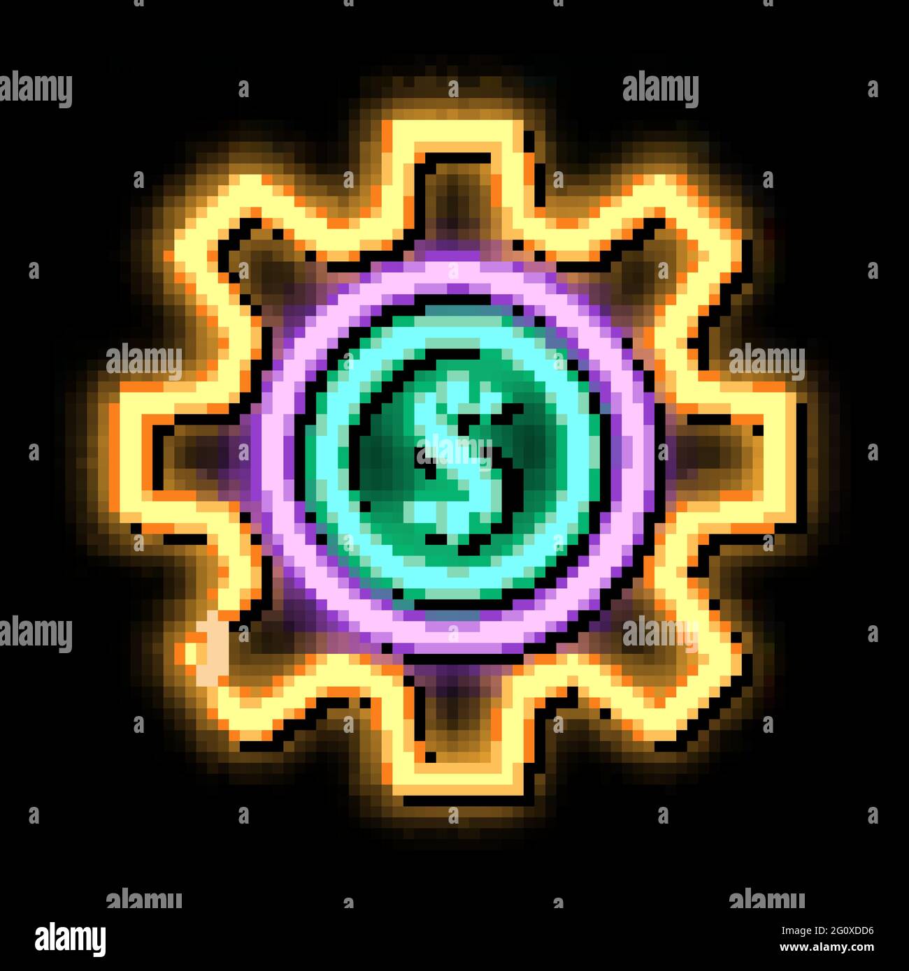 Glowing dollar bill illustration Stock Vector Images - Alamy