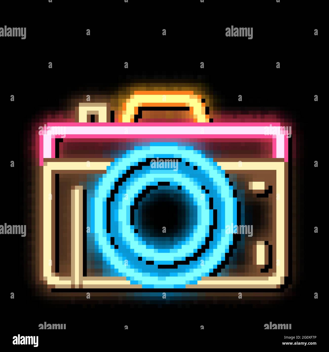 Photo Camera neon glow icon illustration Stock Vector Image & Art - Alamy