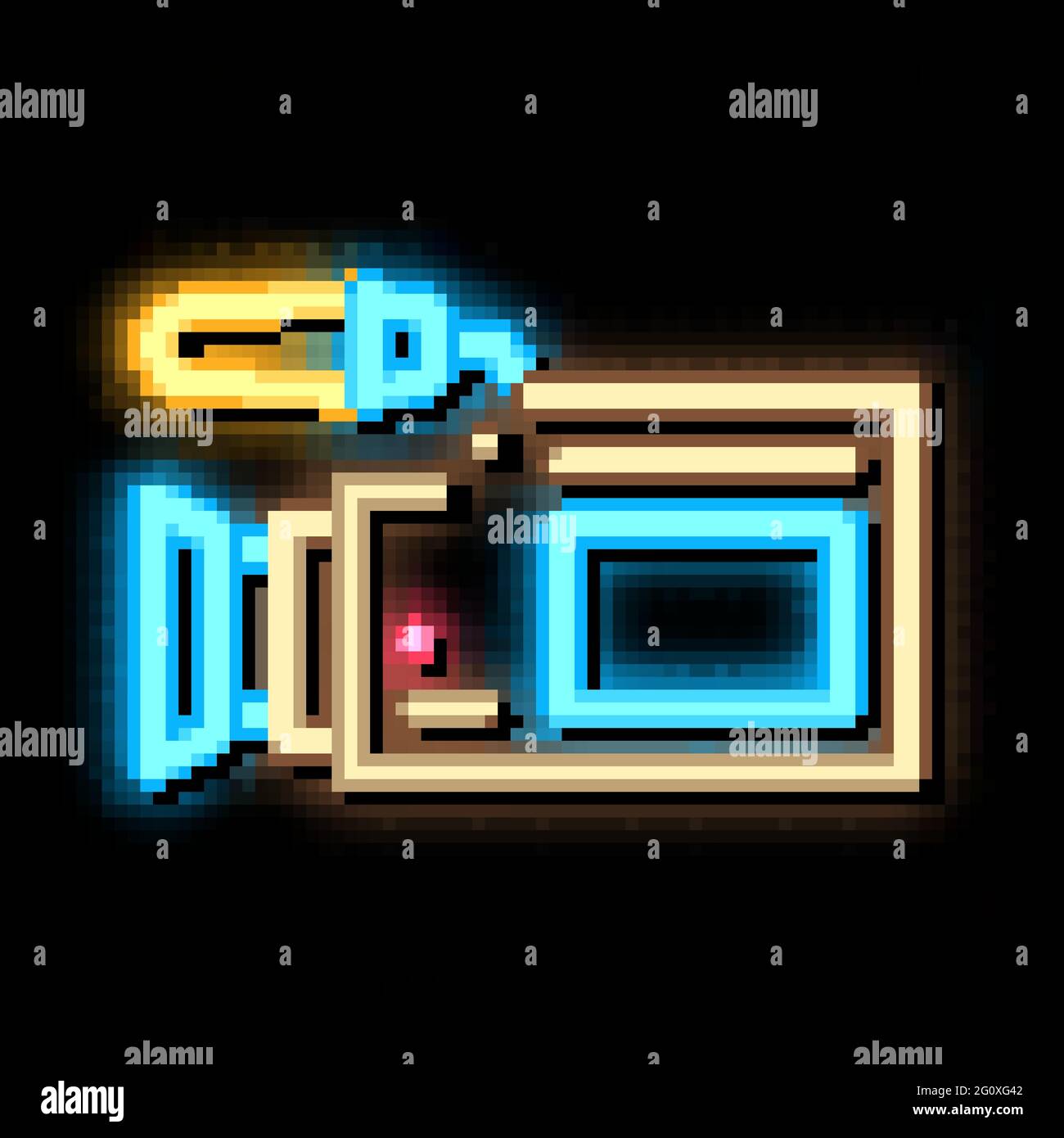 Video Camera Tool neon glow icon illustration Stock Vector Image & Art ...