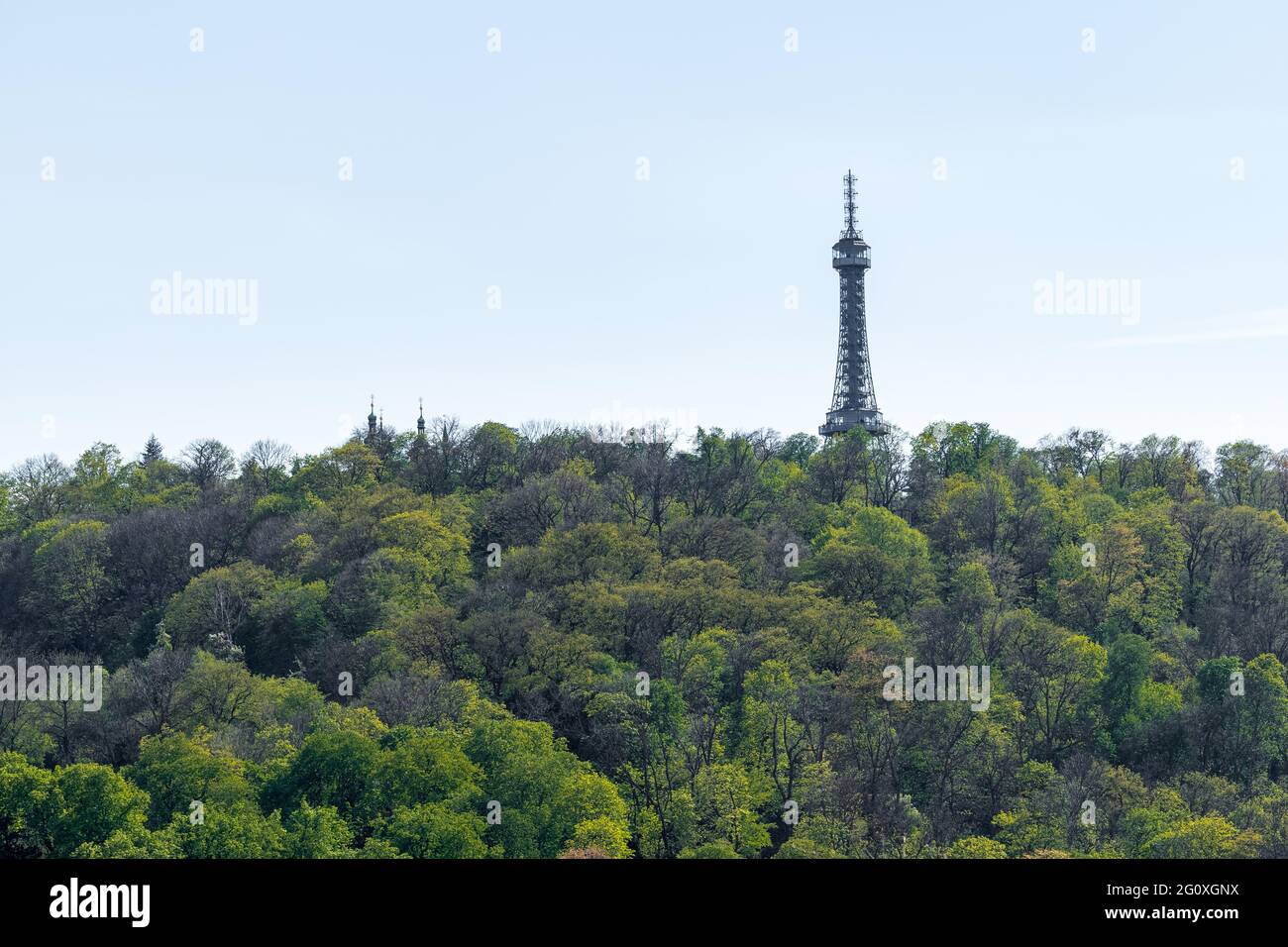 Petrin hill observation tower prague hi-res stock photography and ...