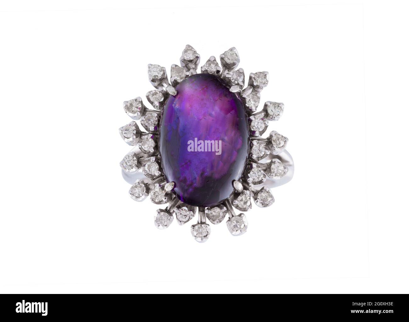 Closeup shot of a beautiful sapphire pendant isolated on a white ...