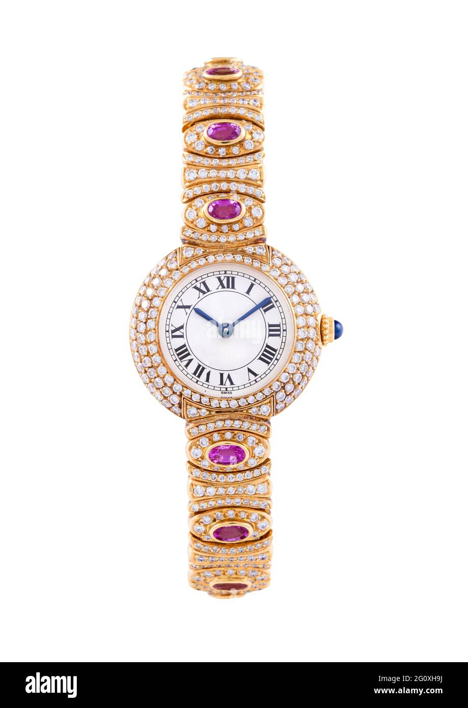 Expensive luxury female watch isolated on a white background Stock ...