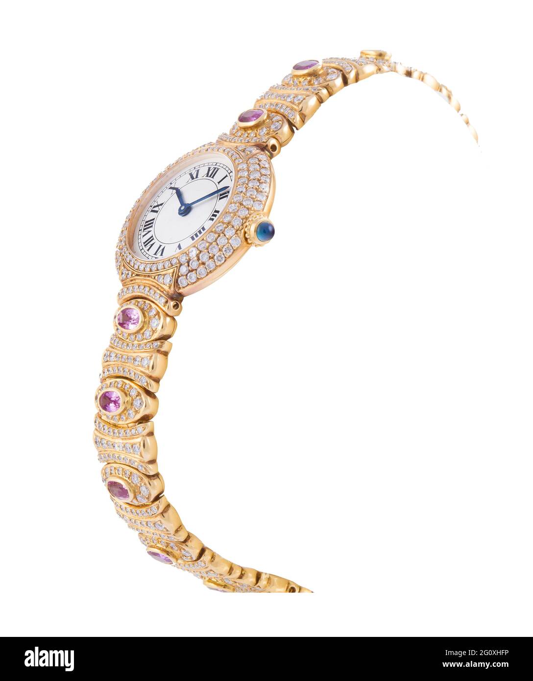 Expensive luxury female watch isolated on a white background Stock ...