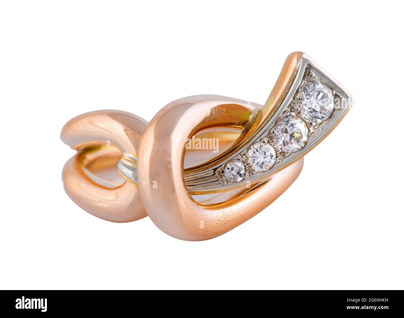 Closeup shot of a beautiful gold ring with precious stone isolated on a ...