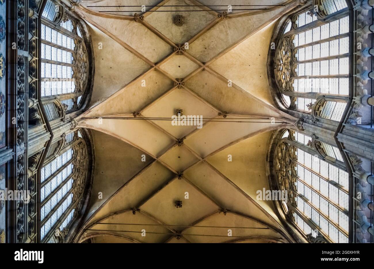 The ceiling of St Vitus Cathedral, Prague castle, Czech Republic ...