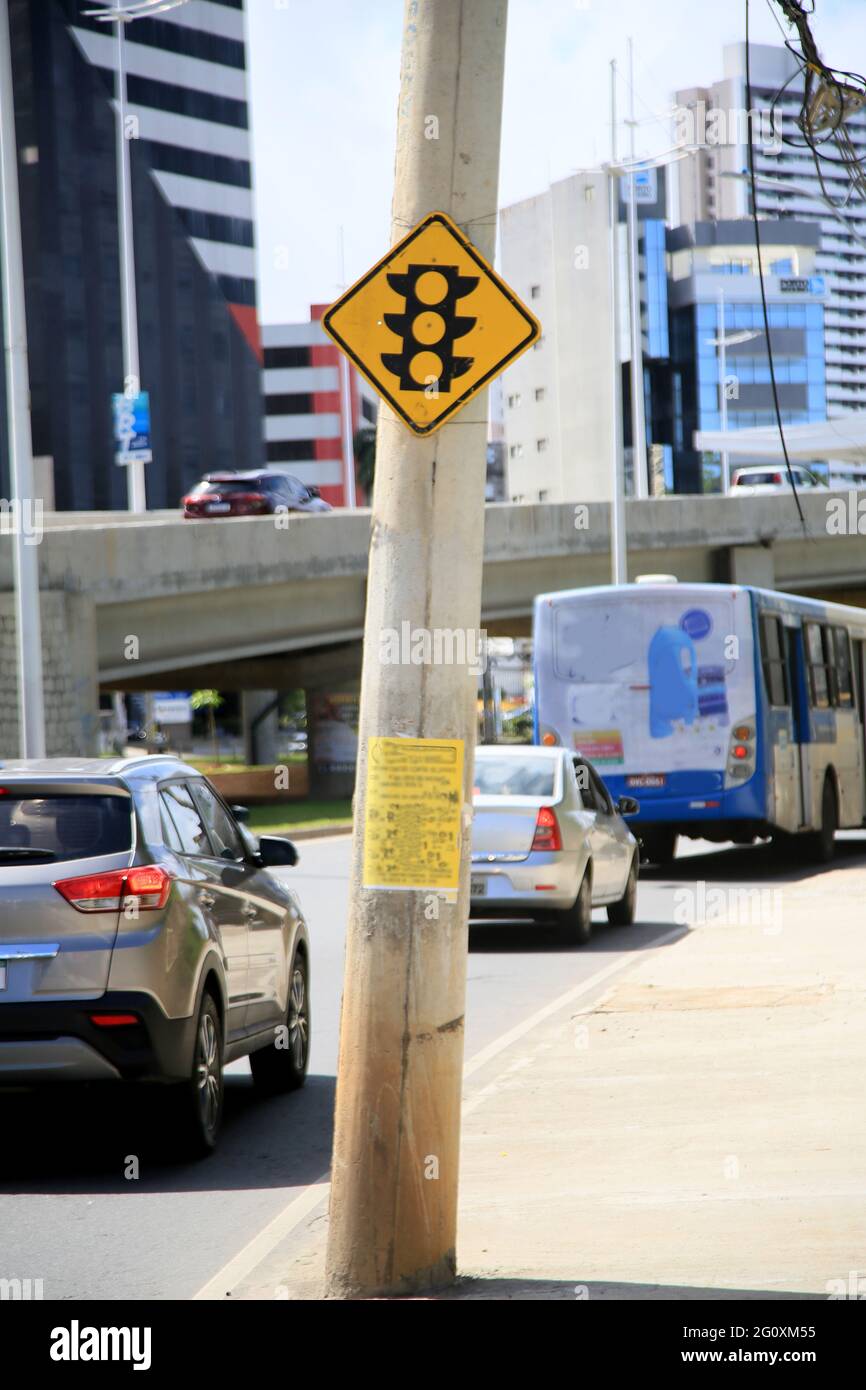 salvador, bahia, brazil - may 26, 2021: traffic signals indicative of ...