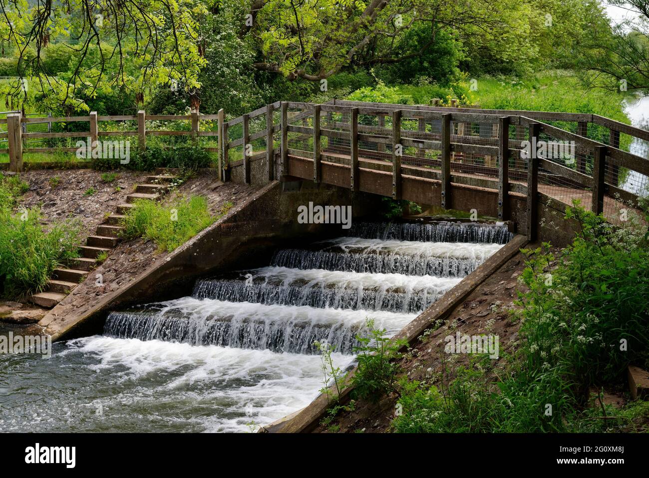 River Yeo & Weir at Congresbury, Somerset Stock Photo - Alamy