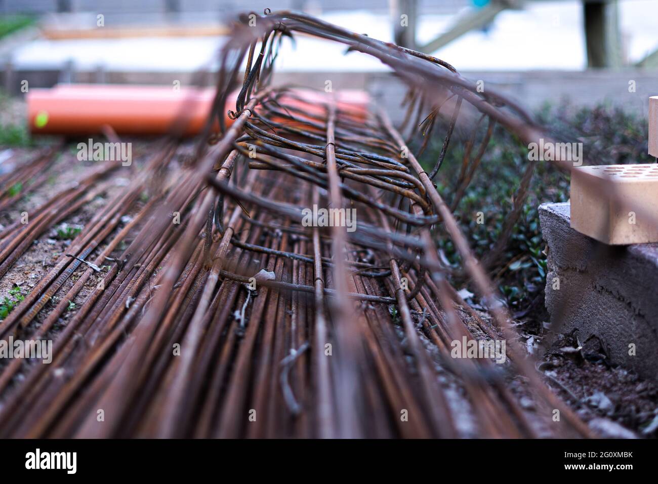 Iron reinforcement interconnected for concrete reinforcement Stock ...