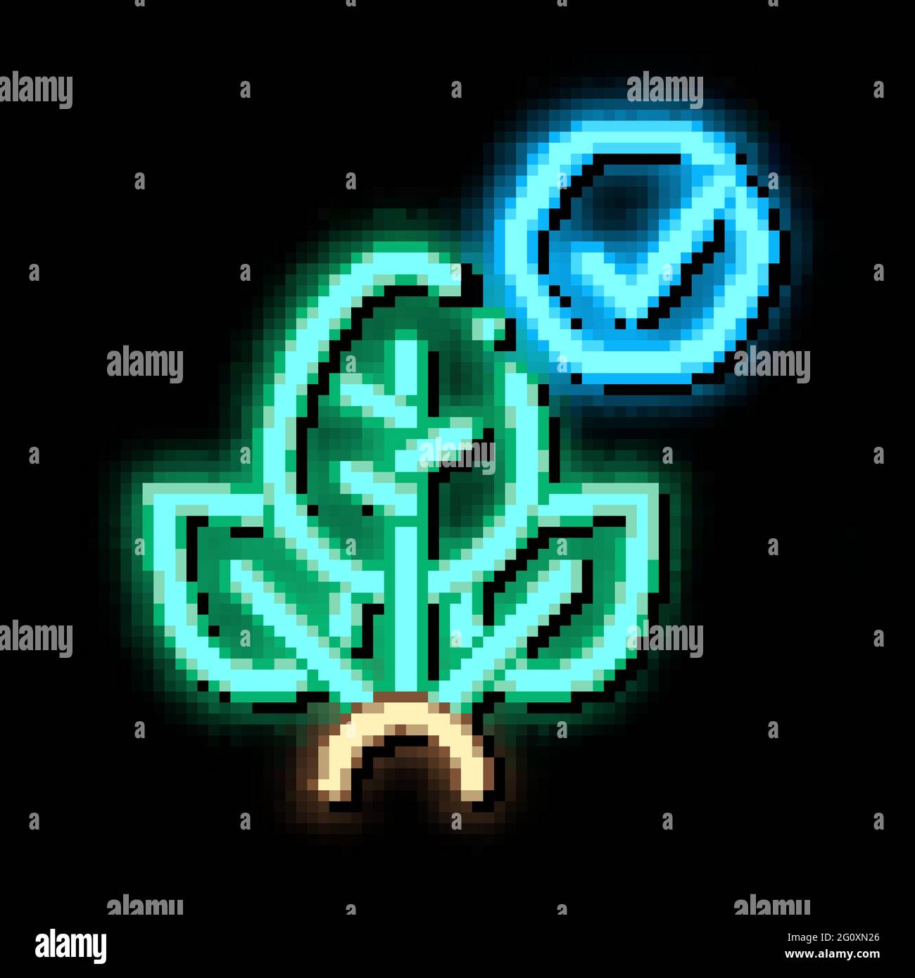 Plant Access Mark neon glow icon illustration Stock Vector Image & Art ...