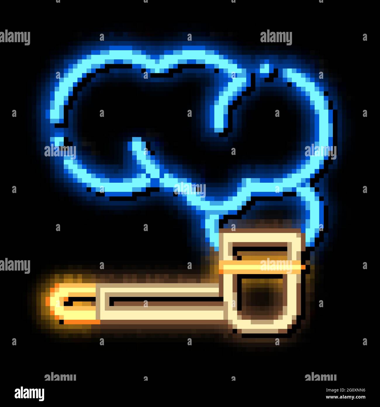 Smoking Pipe neon glow icon illustration Stock Vector Image & Art - Alamy