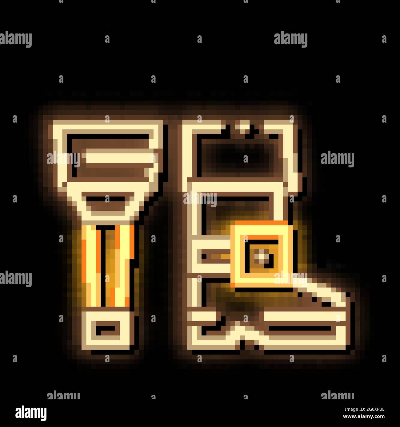 Wooden Leg neon glow icon illustration Stock Vector Image & Art - Alamy