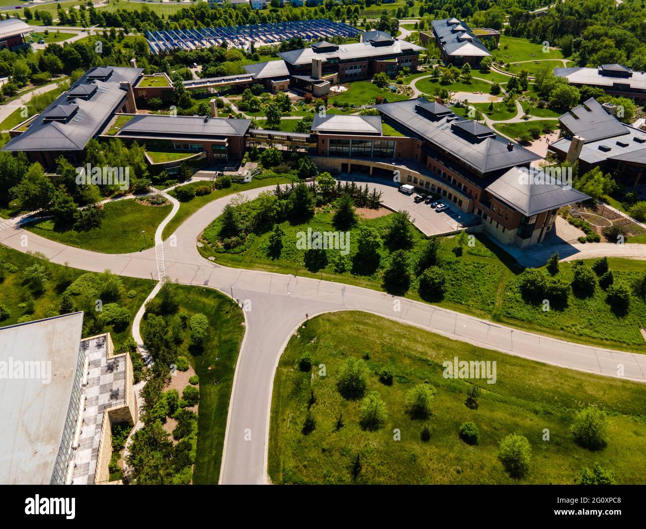 Aerial photograph of Epic Systems, Verona, Wisconsin, USA, on a ...