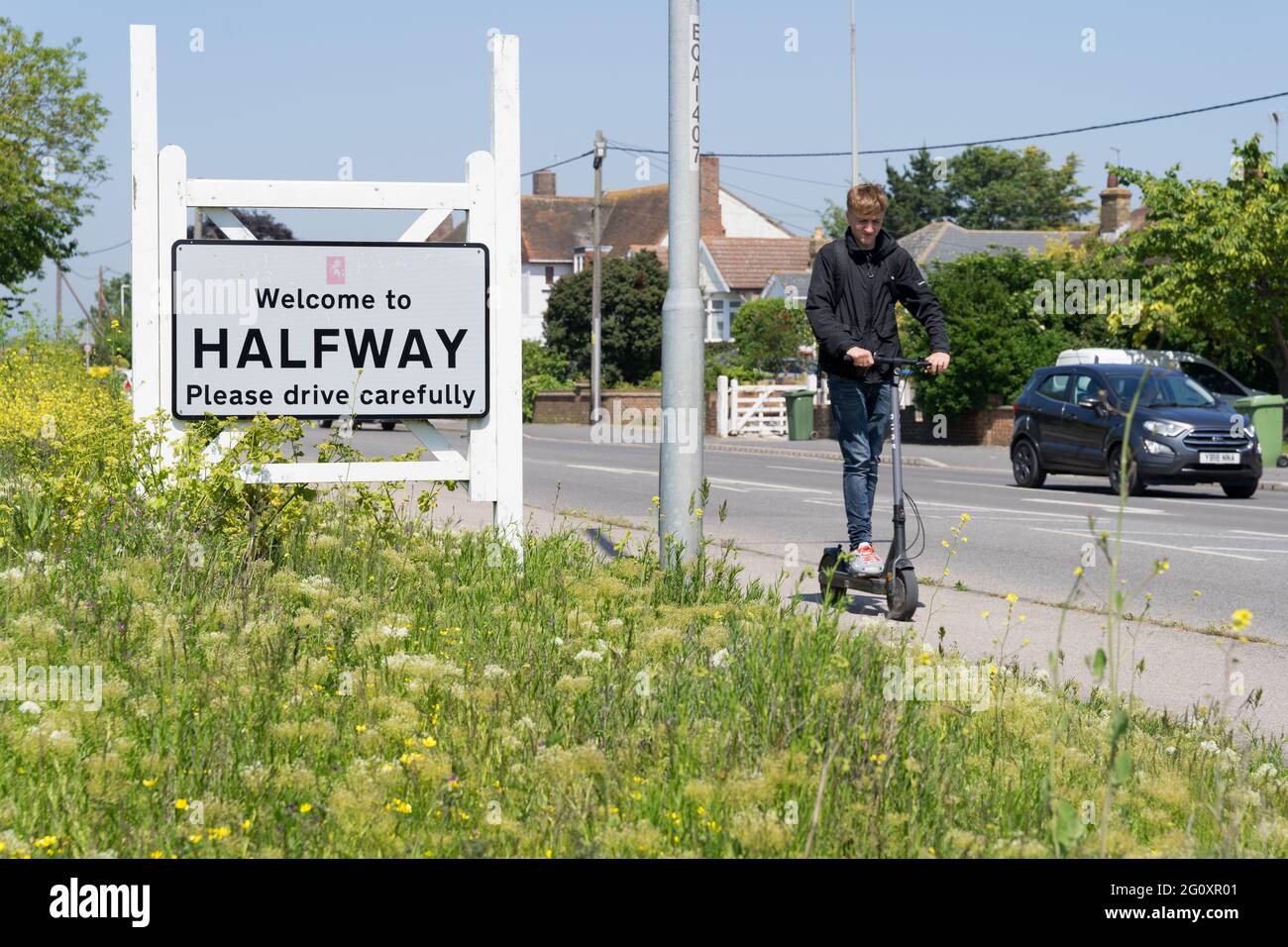 Country border sign hi-res stock photography and images - Alamy