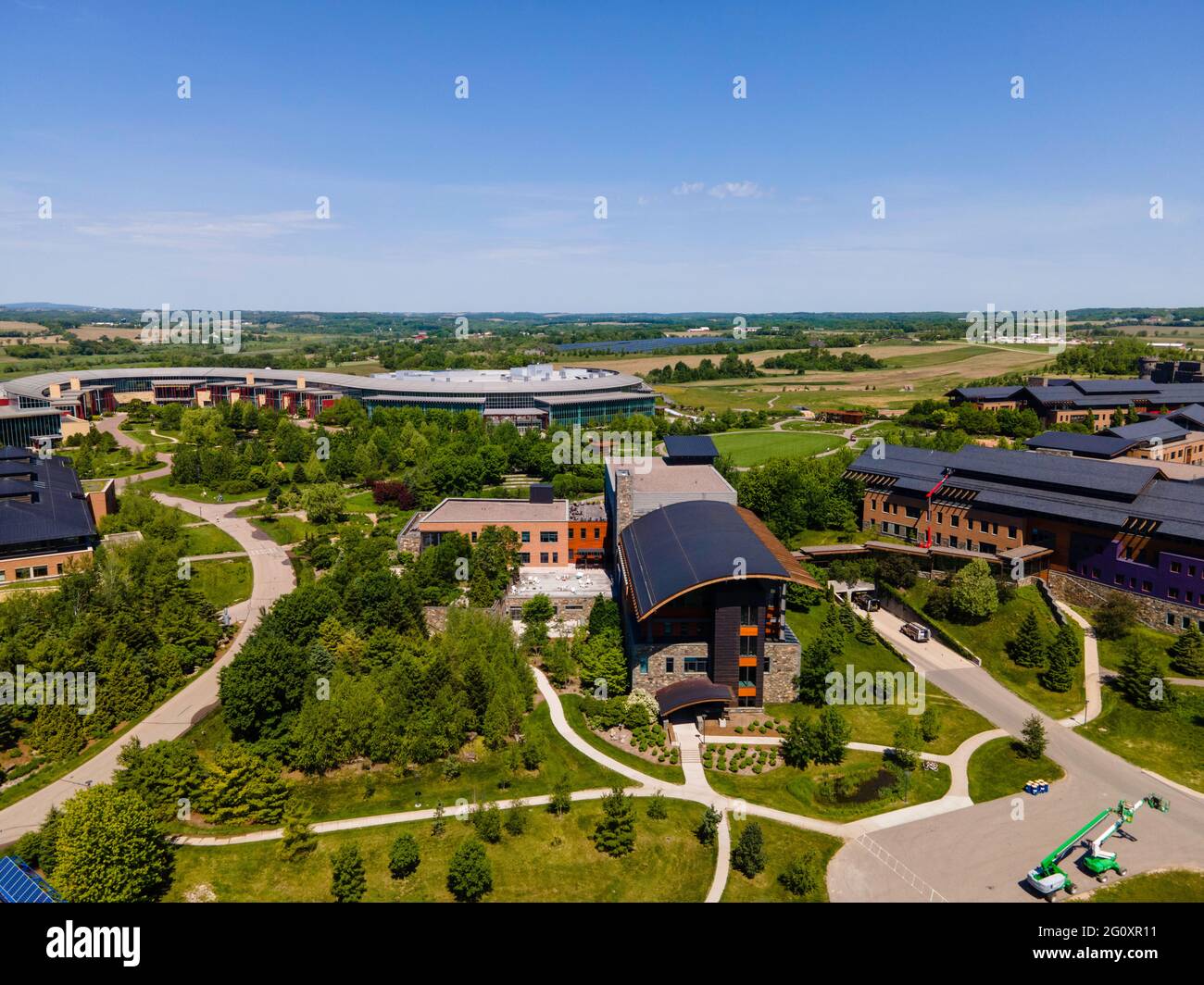 Aerial photograph of Epic Systems, Verona, Wisconsin, USA, on a ...