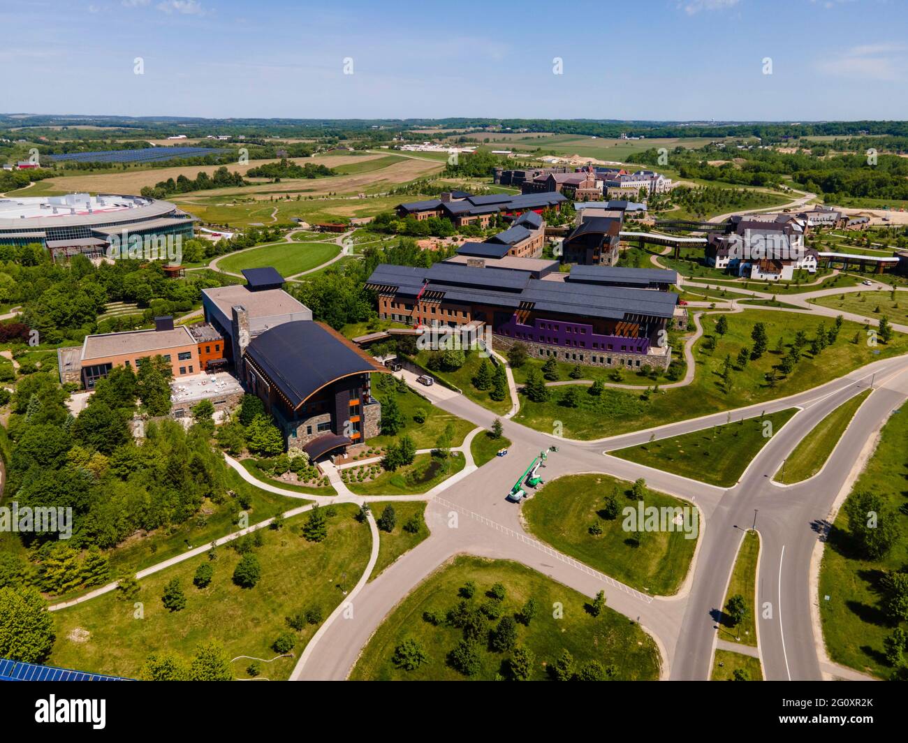 Aerial photograph of Epic Systems, Verona, Wisconsin, USA, on a ...