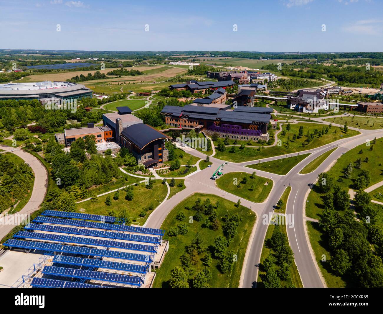 Aerial photograph of Epic Systems, Verona, Wisconsin, USA, on a ...