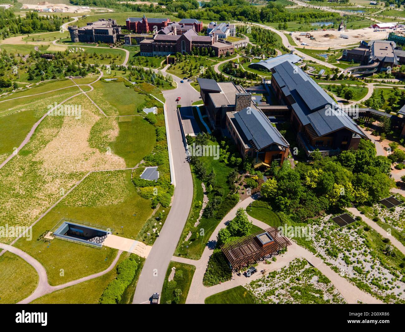 Aerial photograph of Epic Systems, Verona, Wisconsin, USA, on a ...