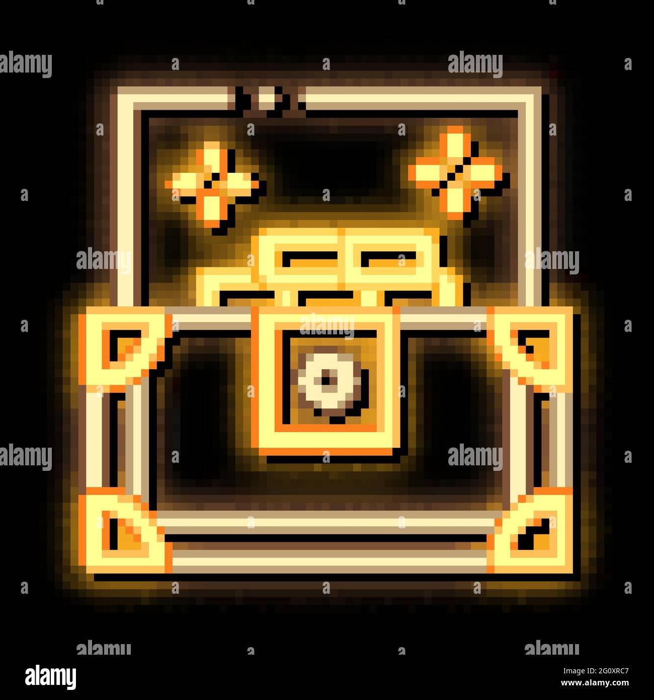 Treasure Chest neon glow icon illustration Stock Vector Image & Art - Alamy