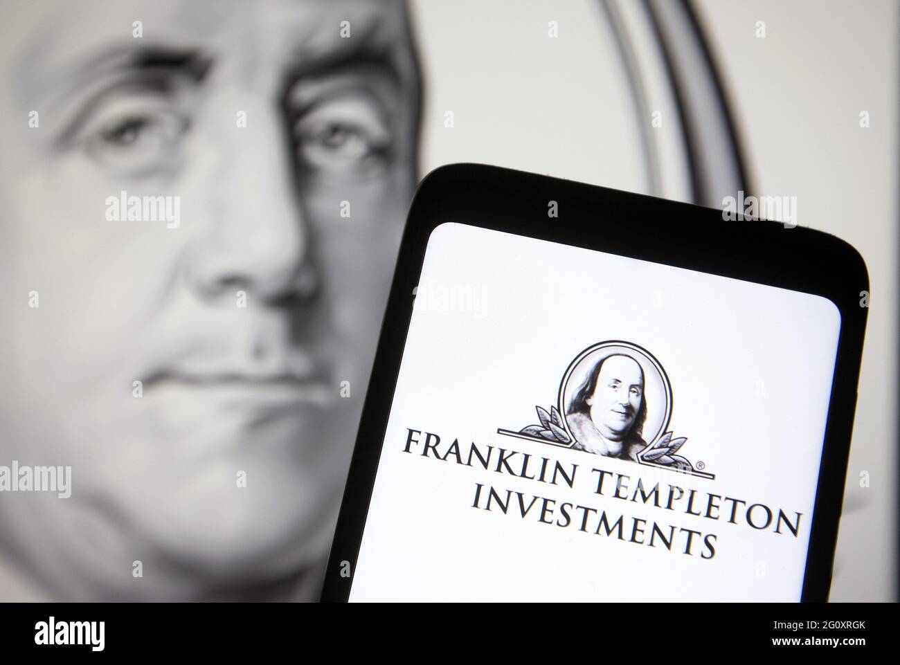 In this photo illustration, a Franklin Resources (Franklin Templeton ...