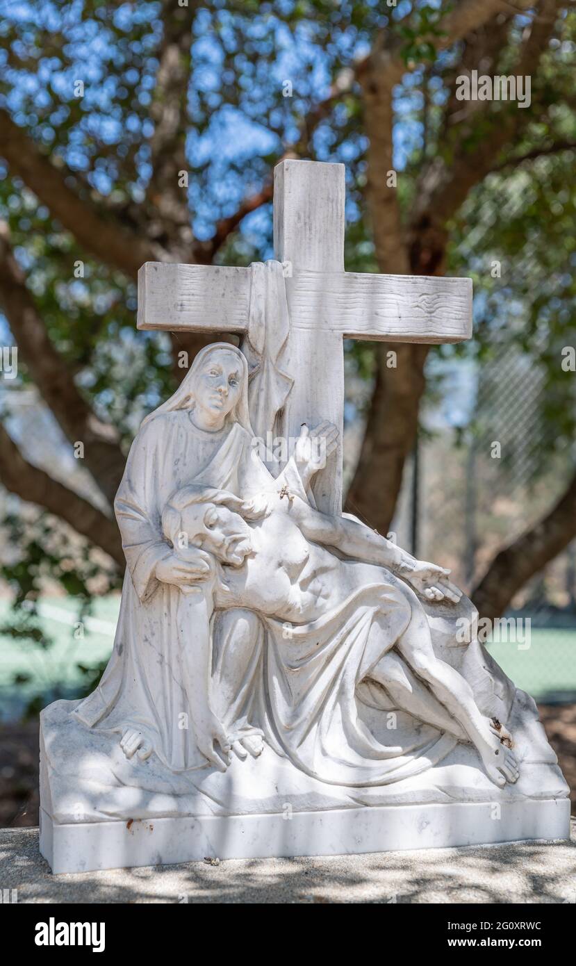 Santa Inez, CA, USA - April 3, 2009: San Lorenzo Seminary. Station of ...