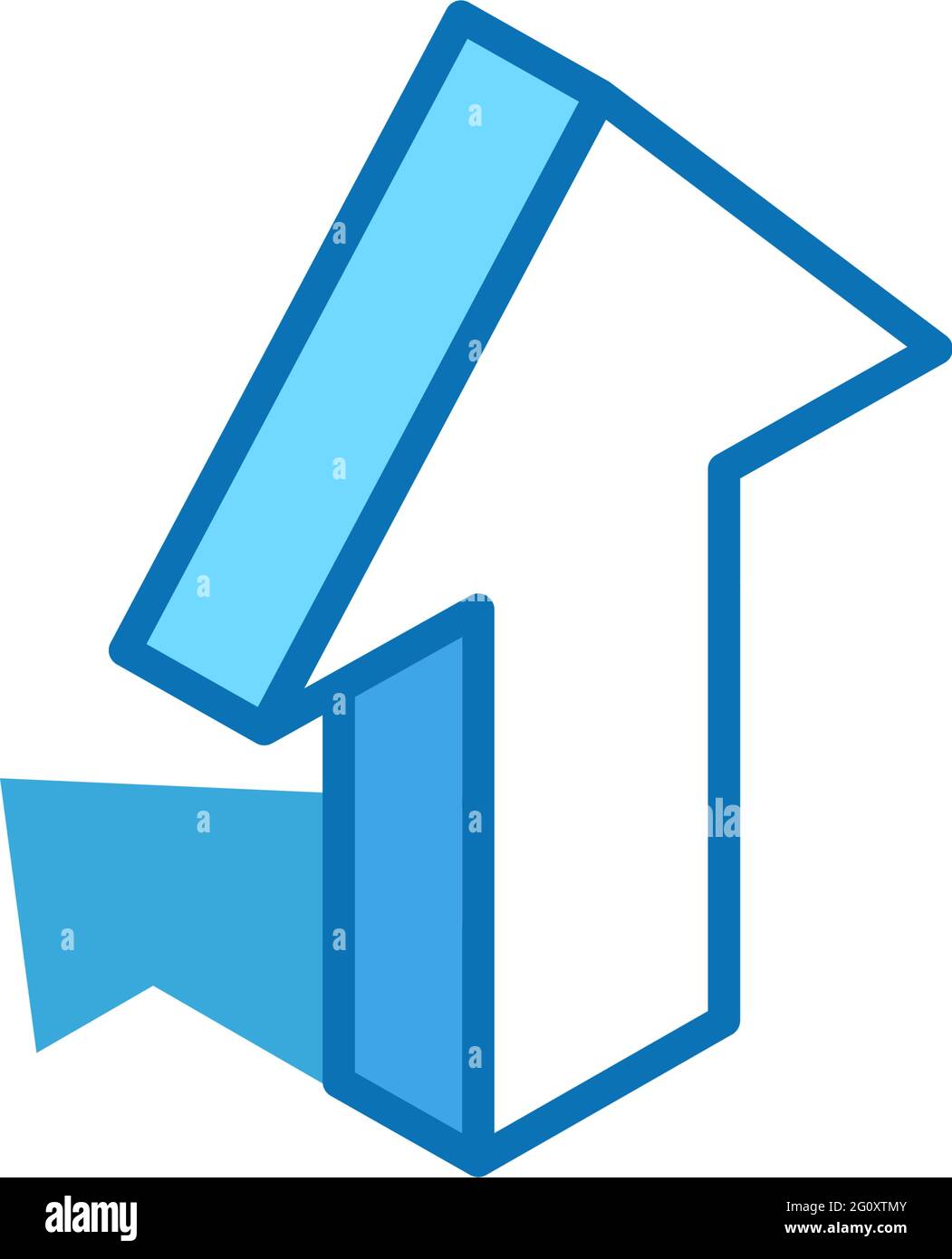 Arrow up isometric icon. Leader, growth 3D line style symbol Stock ...
