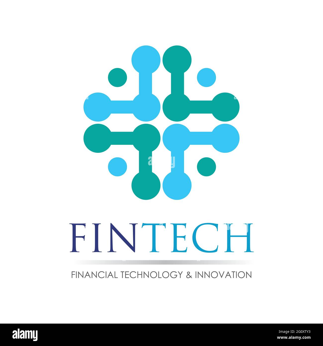 Modern logo concept design for fintech and digital finance technologies ...