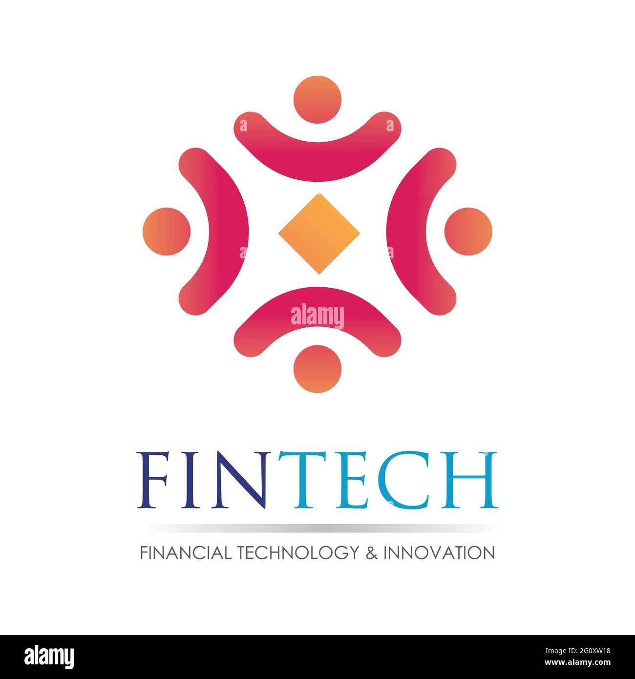 Modern logo concept design for fintech and digital finance technologies ...