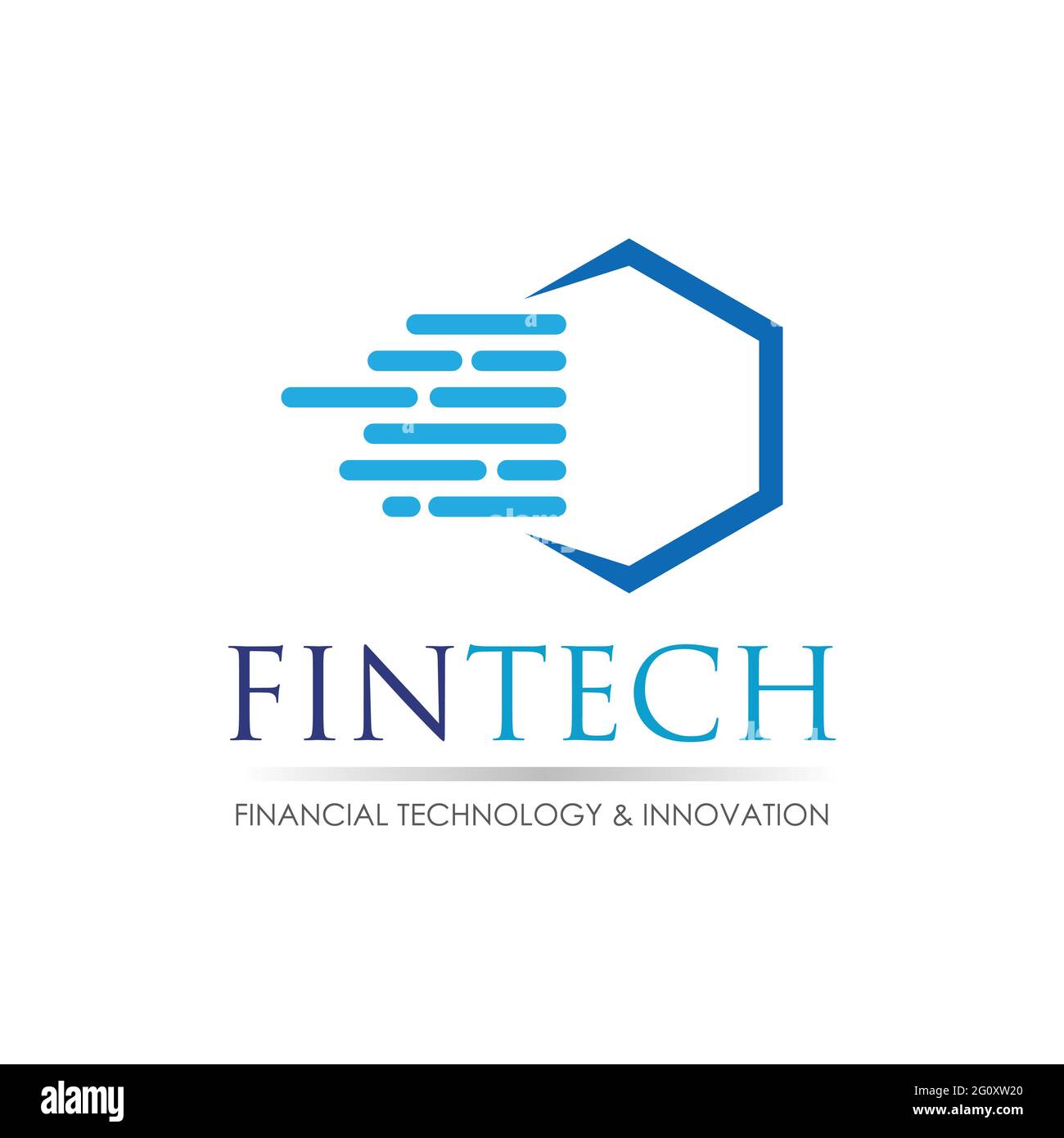 Modern logo concept design for fintech and digital finance technologies ...
