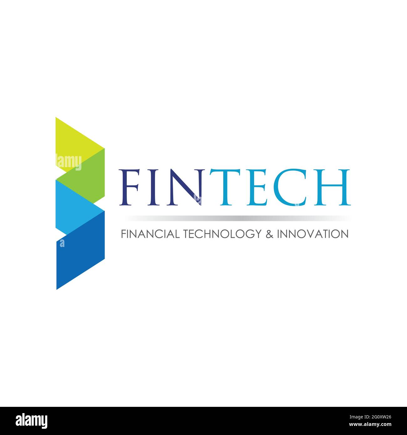 Modern logo concept design for fintech and digital finance technologies ...