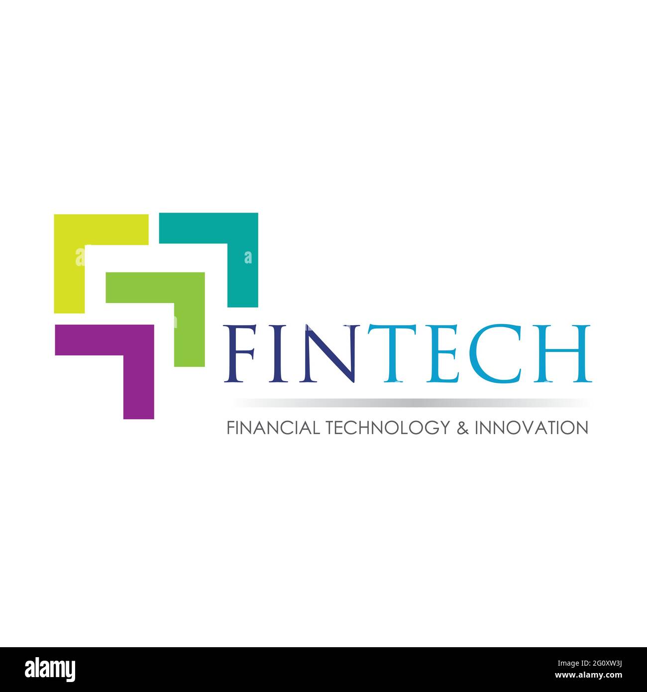 Modern logo concept design for fintech and digital finance technologies ...