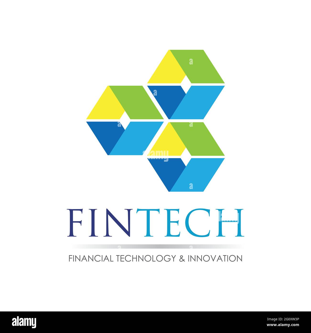 Modern logo concept design for fintech and digital finance technologies ...