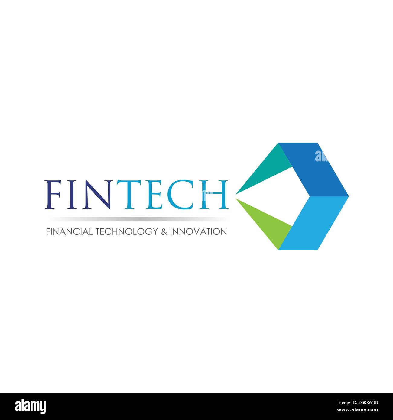Modern logo concept design for fintech and digital finance technologies ...