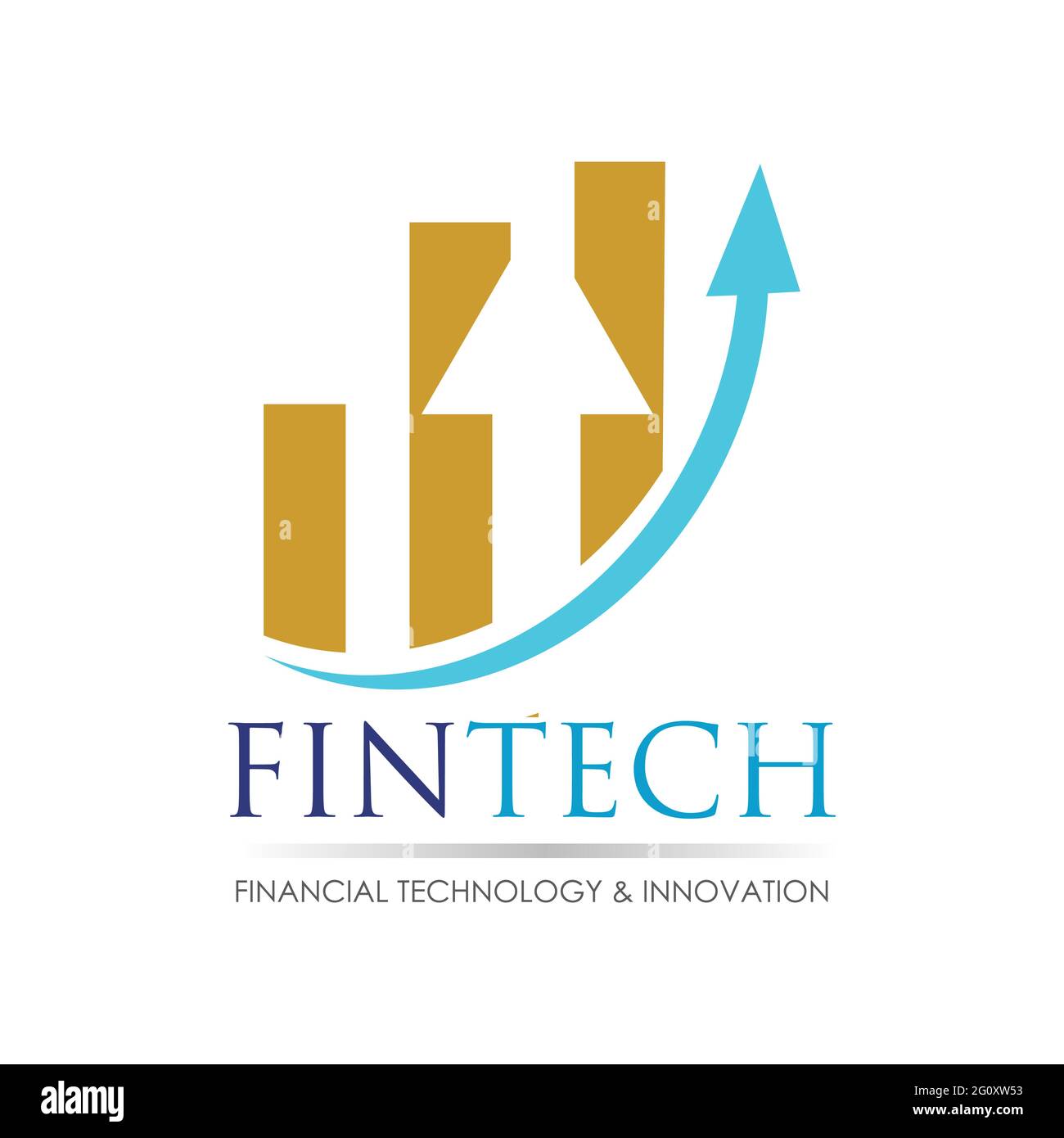 Modern logo concept design for fintech and digital finance technologies ...