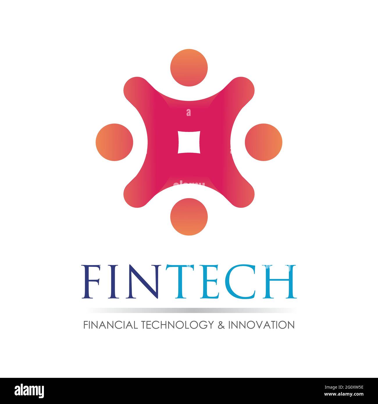 Modern logo concept design for fintech and digital finance technologies ...
