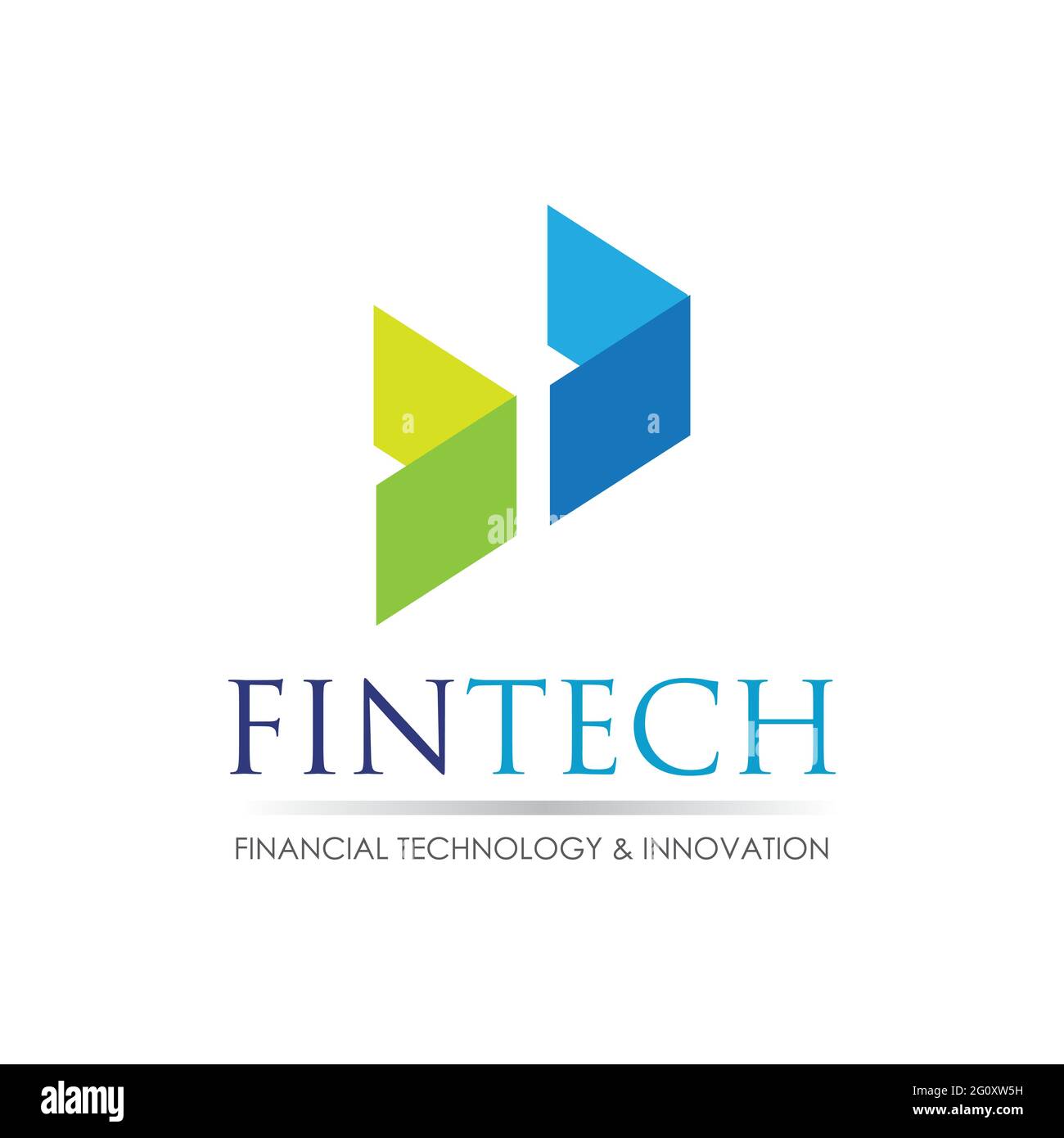 Modern logo concept design for fintech and digital finance technologies ...